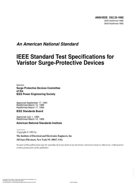 Ansi Ieee C62 33 1982 Pdf Electrical Impedance Alternating Current