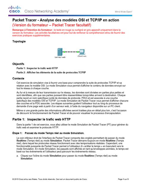 3 2 4 6 packet tracer investigating the tcp ip and osi models in