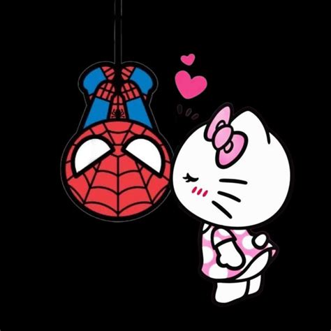 Hello Kitty And Spider Man Kissing Hello Kitty Bilder Niedliche