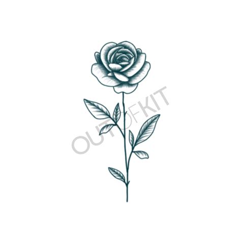 Black And White Rose Tattoo