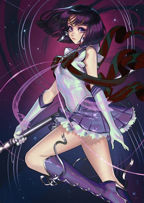 Tomoe Hotaru Sailor Saturn And Super Sailor Saturn Bishoujo Senshi Sailor Moon Drawn By