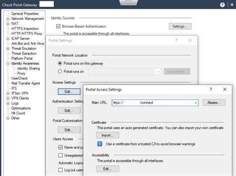 Identity Awareness Browser Based Authentication Check Point