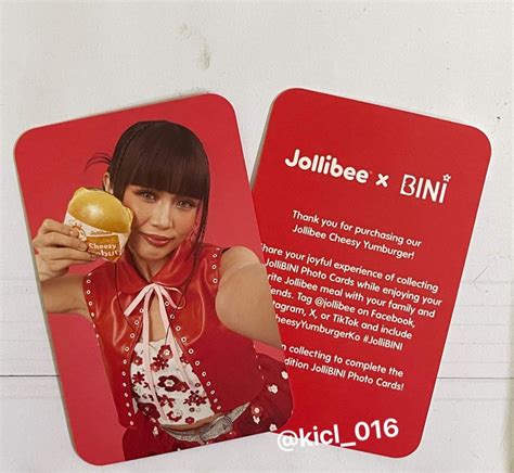 Jollibee X Bini Maloi Photocard Hobbies And Toys Memorabilia