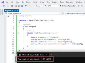 How To Convert Double To Decimal With Places In C Methods AspDotnetHelp
