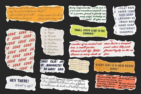 Premium Vector Ripped Paper Strips With Handwritten Text Realistic