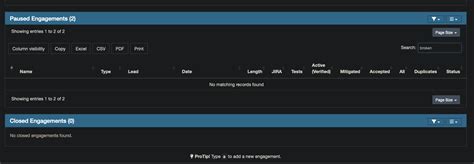 text search in engagement list or other lists is broken · issue 7843
