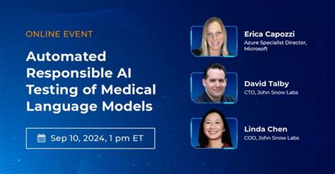 Webinar Responsible Ai Testing Of Medical Language Models Dean Coutinho Posted On The Topic