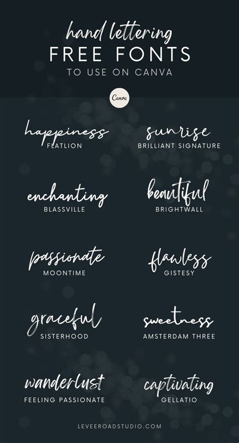 Handwritten Fonts Best Fonts For Logos And Cursive Fonts To Use On Canva
