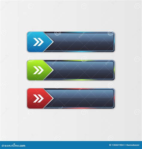 Rounded Rectangular Buttons For Decoration Website Stock Vector Illustration Of Arrow