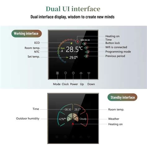 New Arrival Color Display Heating Smart Thermostat