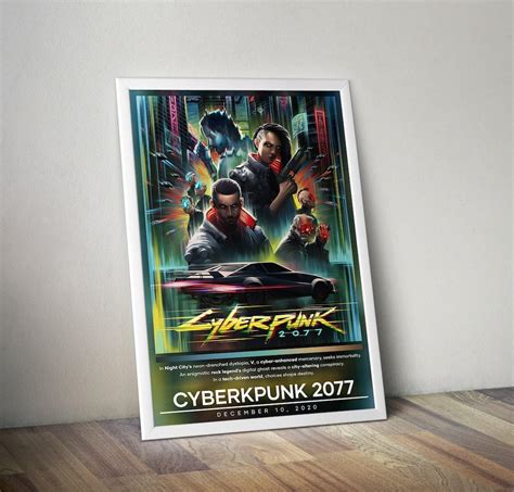 Cyberpunk 2077 Poster Cyberpunk 2077 Prints Gaming Poster 4 Colors