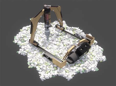 3d Model Of An Electric Mining Drill Lots Of Artistic Licence R Factorio