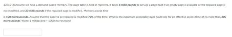 Solved 32 10 1 Consider A Single Level Paging Scheme With