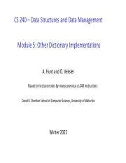 Implementing Dictionary ADT: Explore Other Dictionary | Course Hero