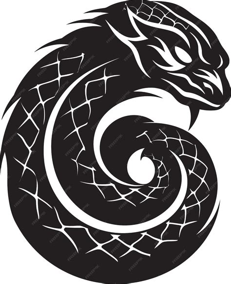 Premium Vector Stealthy Python Noir Cobra Illustrationobsidian Viper