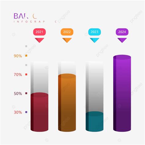 Tube Bar Graph Chart Statistic Data Infographic Template Graphic