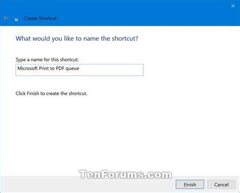 Create Printer Queue Shortcut In Windows 10 Tutorials