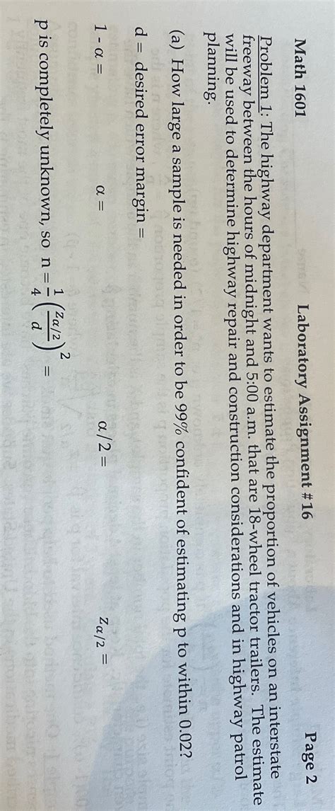 Solved Math 1601laboratory Assignment 16page 2problem 1