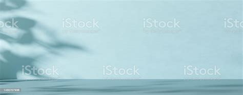 그림자가 있는 빈 장면 파란색 배경입니다 제품 화장품 프리젠 테이션에 대 한 템플릿입니다 자연 모형 빈 복사 공간이 있는 배경 디스플레이 쇼케이스 3d 렌더링 아름다움에