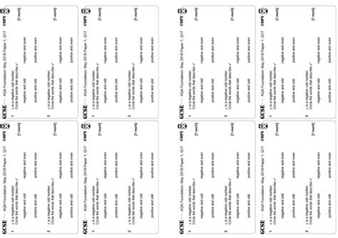 Substitution Gcse Questions Foundation Aqa Teaching Resources