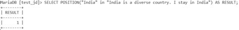Mysql Position Find The Position Of A Substring In A String In