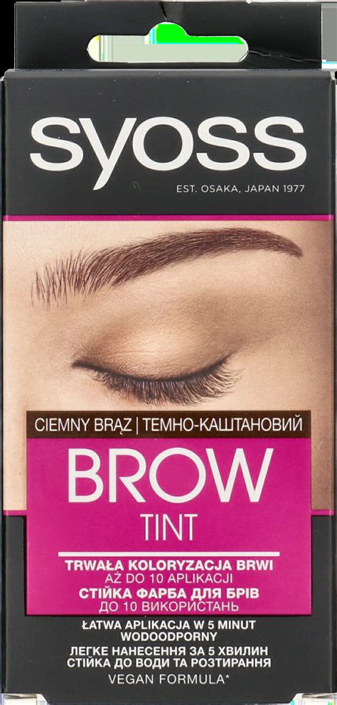SYOSS, Brow Tint , trwała koloryzacja do brwi, Dark Brown, 1 szt ...
