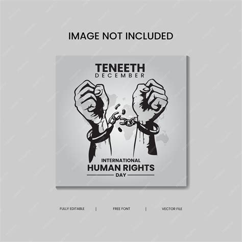 Premium Vector World Human Rights Day Social Media Post Banner Template