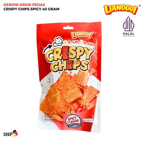 Jual Lianggui Crispy Chips Spicy Bbq Keripik Pedas 40 Gram Shopee