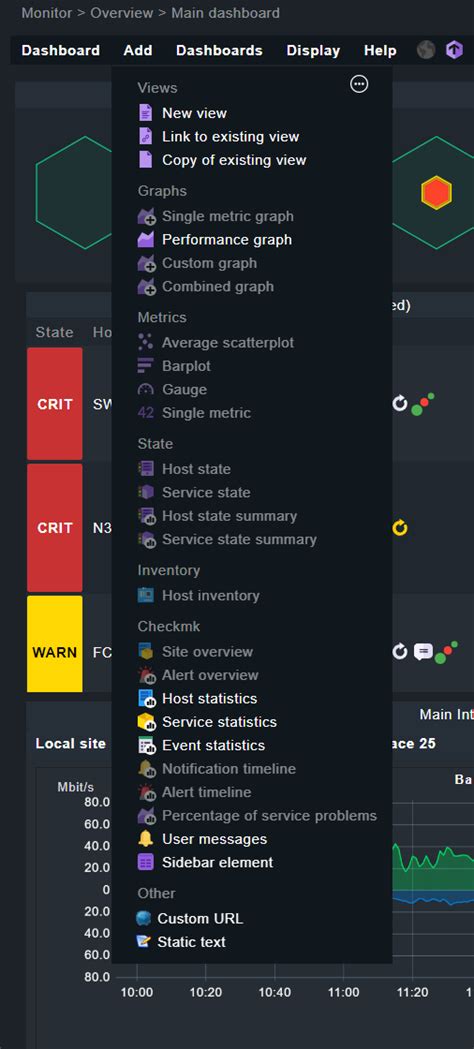 I Am Trying To Add Graph And Metric To My Dashboard But The Icons In