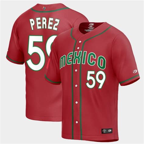 Mexico Baseball Oliver Perez World Baseball Classic Jersey Red