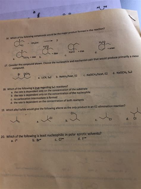 Which Structure Depicts The Correct Transition State