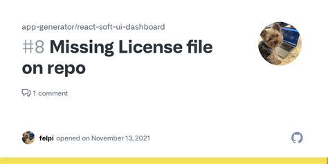 Missing License File On Repo Issue 8 App Generator React Soft Ui Dashboard GitHub