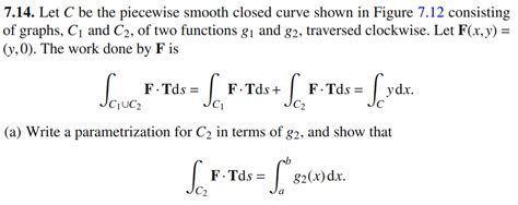 7 14 ﻿let c be the piecewise smooth closed curve