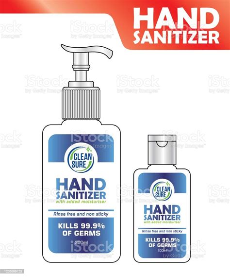 포장 디자인을위한 손 소독제 라벨 디자인 벡터 그래픽 템플릿 건강관리와 의술에 대한 스톡 벡터 아트 및 기타 이미지 건강관리와 의술 디자인 라벨 Istock