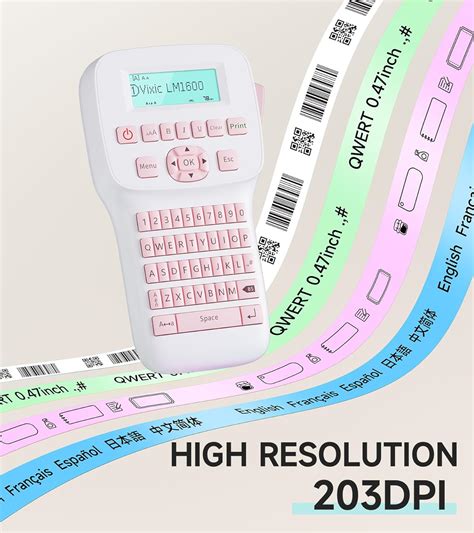 Vixic Label Maker Portable Label Maker Machine With Tapes Lm1600 B