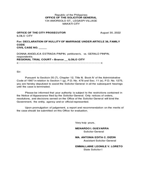 Solgen Deputation Pdf