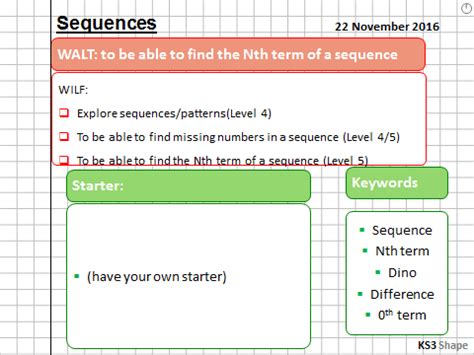 KS3 Mastery Lesson On Sequences Fibonacci Teaching Resources