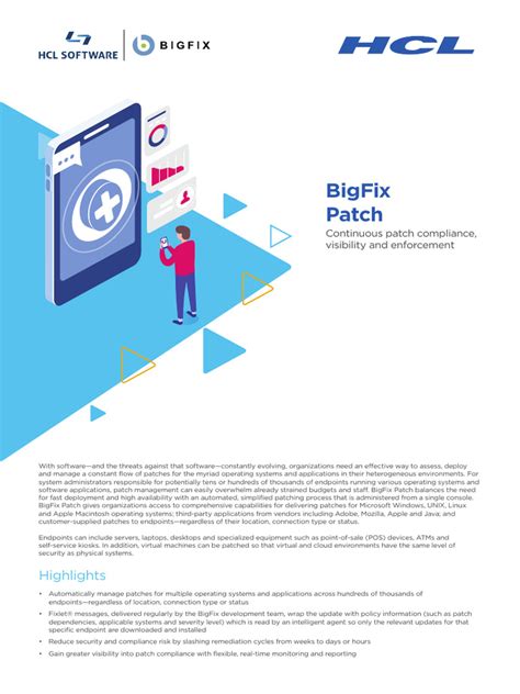 Hcl Bigfix Datasheet Patch V1 2 Download Free Pdf Operating