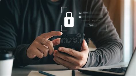 Concept Of Cyber Security Information Security And Encryption Stock