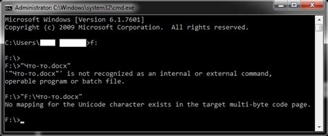 unicode error when trying to use command prompt with usb flash drive or sd card microsoft qanda