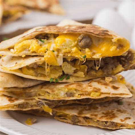 Taco Bell Copycat Breakfast Quesadillas Fork To Spoon