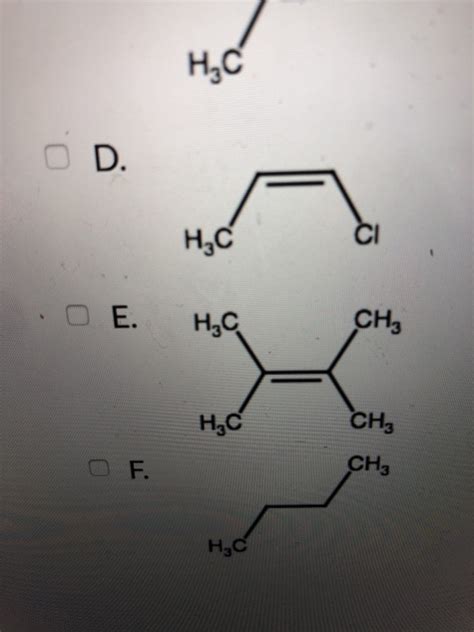 Solved Choose All Of The Molecules That Can Have Both Cis