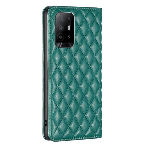 For Oppo A94 5g F19 Pro Diamond Lattice Magnetic Leather Flip Phone