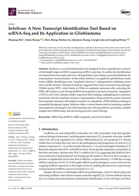 pdf infoscan a new transcript identification tool based on scrna seq