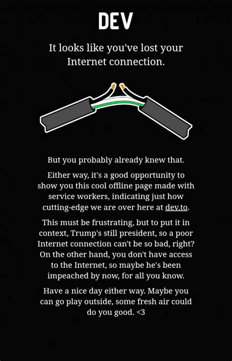 Error I Think This Is One If The Best No Connection Error Messages I