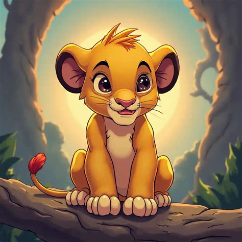 Cub Simba In Stunning Comic Book Art Style