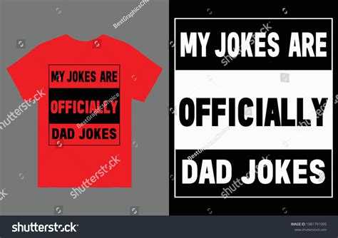 My Jokes Officially Dad Jokes Tshirt Stock Vector Royalty Free