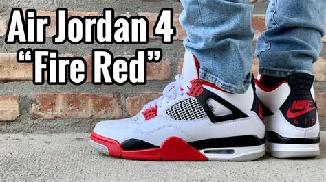 Fire Red 4 On Feet