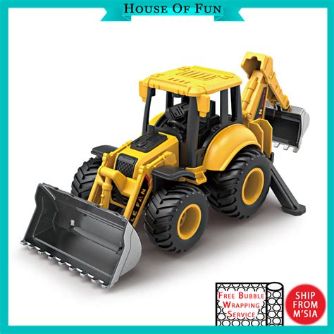 Jcb Backhoe Loader Dump Truck Toy Excavator Lori Tanah Construction Vehicle Toy Mainan Bajak