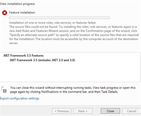 install framework 3 5 on windows server 2016